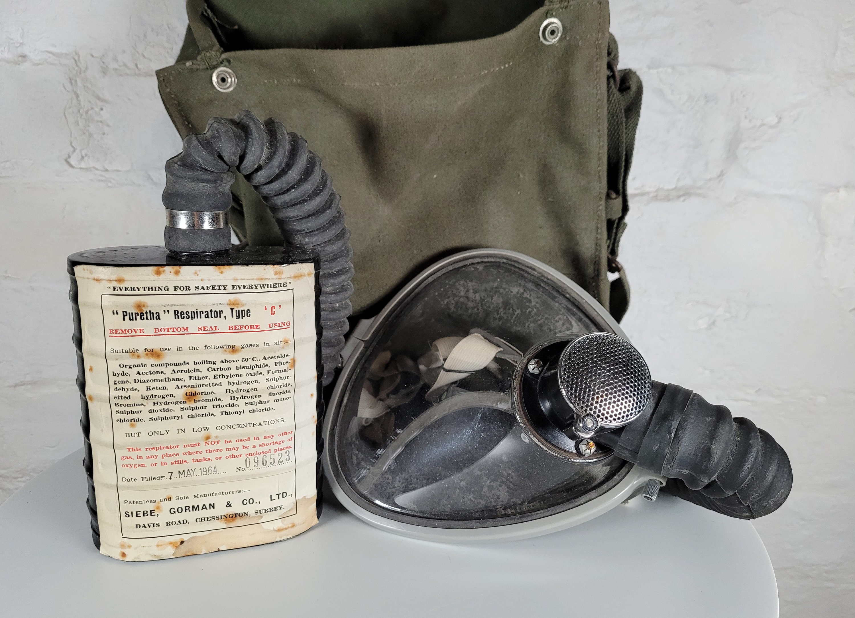 Vintage Puretha Type C Respirator / Vintage Gas Mask - Etsy Canada