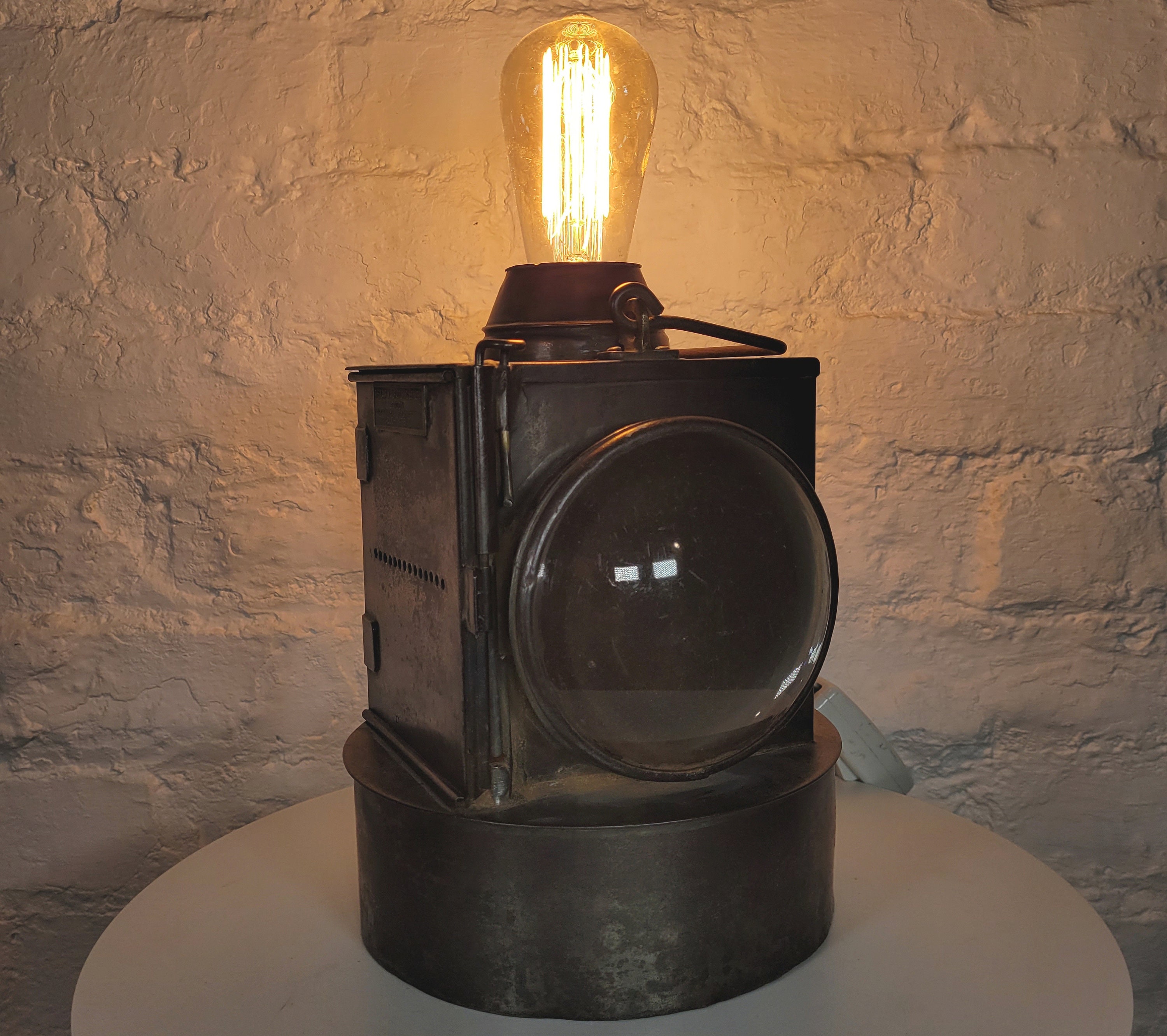 Antique Converted LNER Railway Lamp / Industrial Lamp / Edison - Etsy