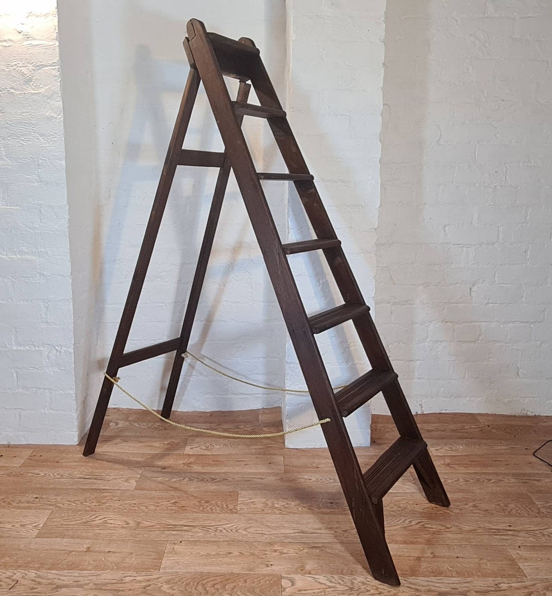 Clearance: Antique Victorian Wooden Ladders - Etsy UK