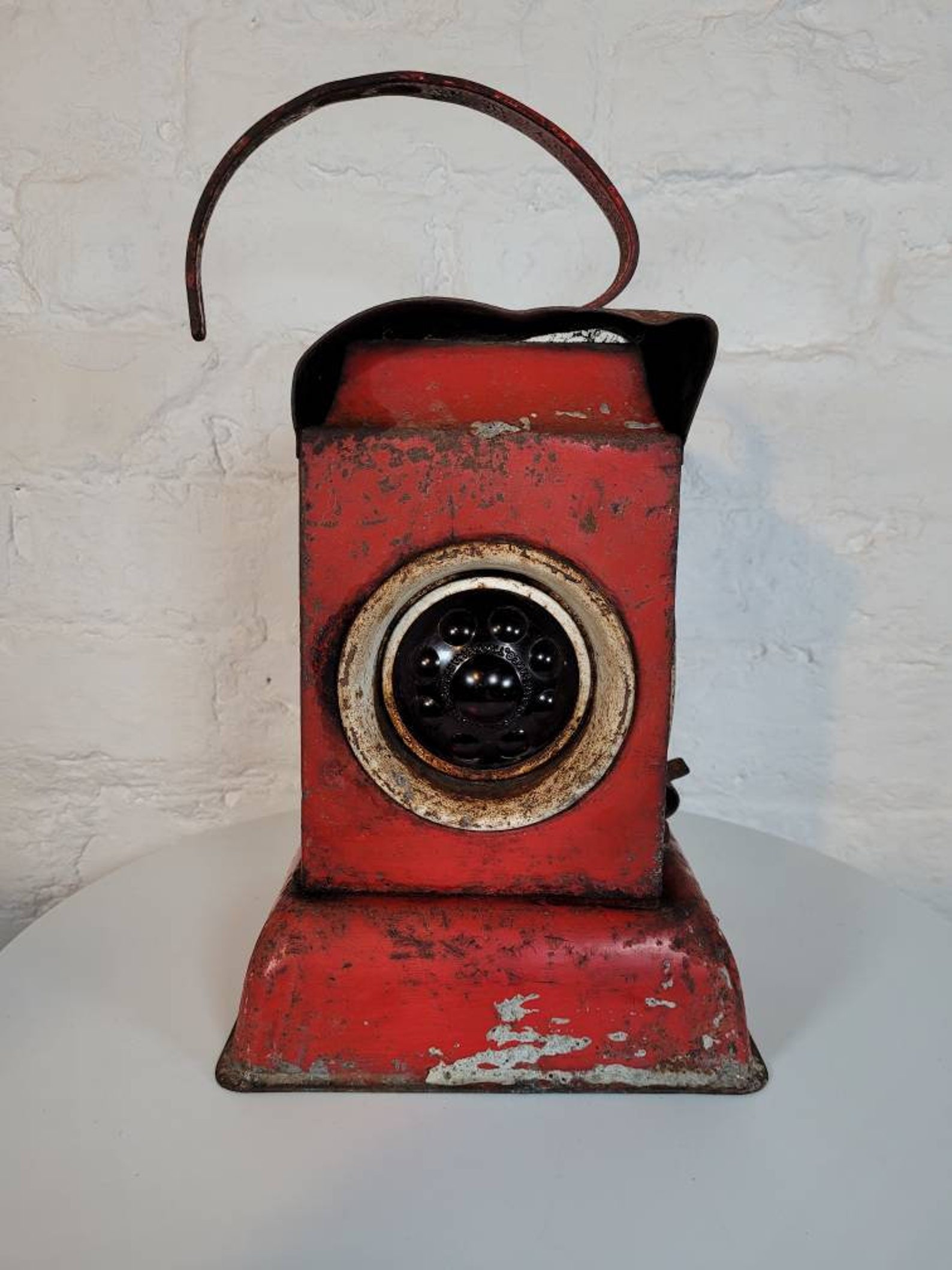 Vintage Road Safety Lantern / Mid-century Traffic Lantern / Vintage ...