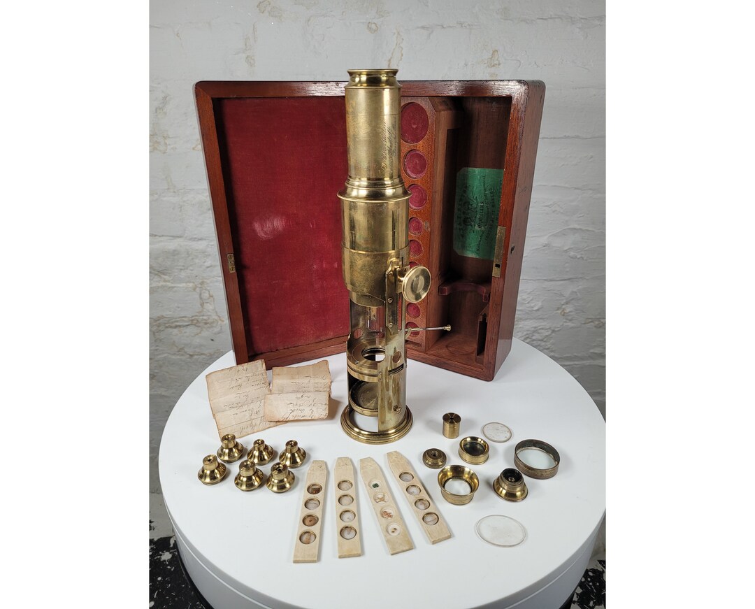 Antique Signed Georgian Barrel Microscope / W. E. and F. Newton ...