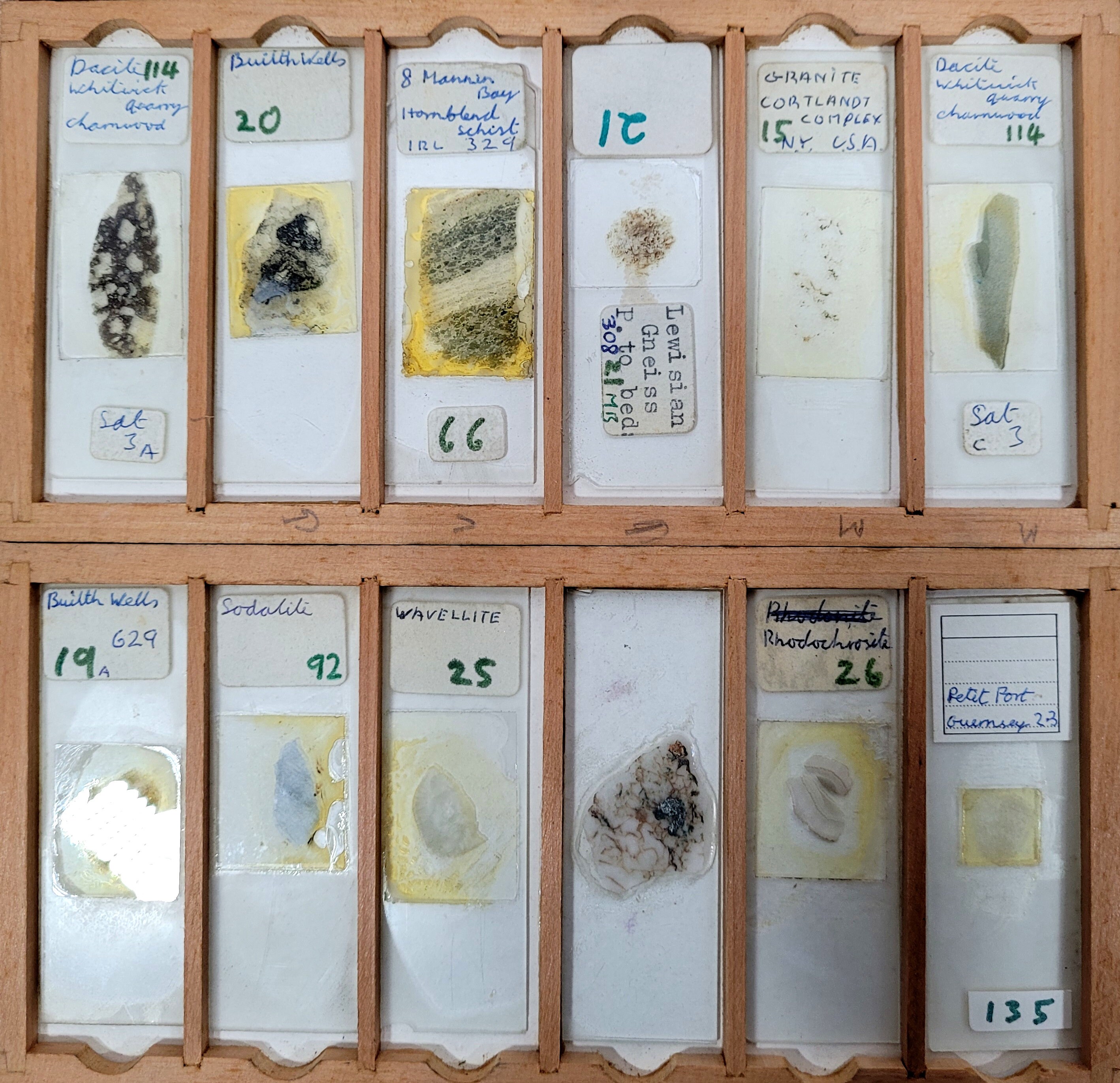 72 Vintage Geology Slides in Wooden Box / Petrology Microscope - Etsy