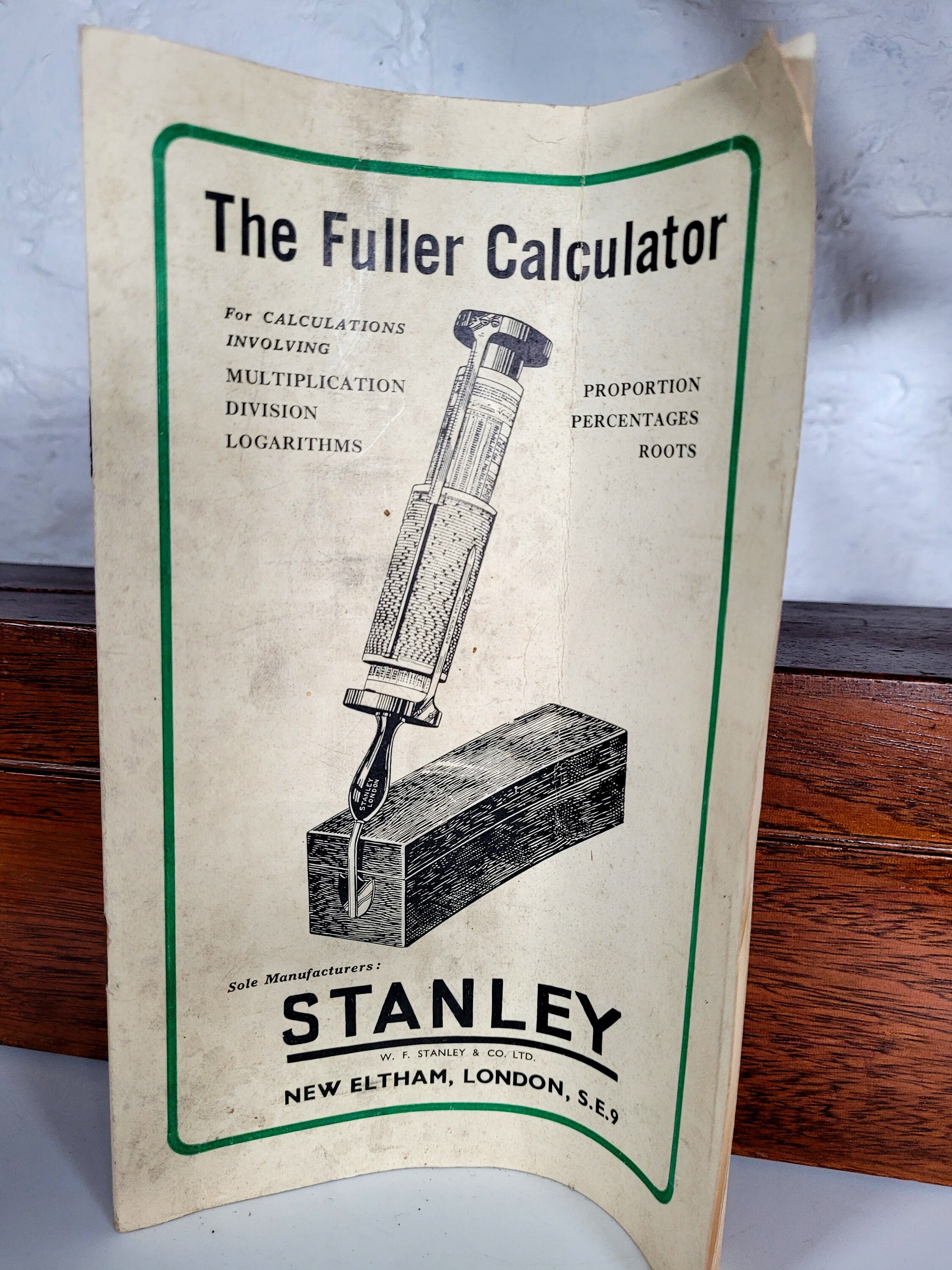 Antique Fuller Calculator With Instructions / Stanley Fuller Calculator ...