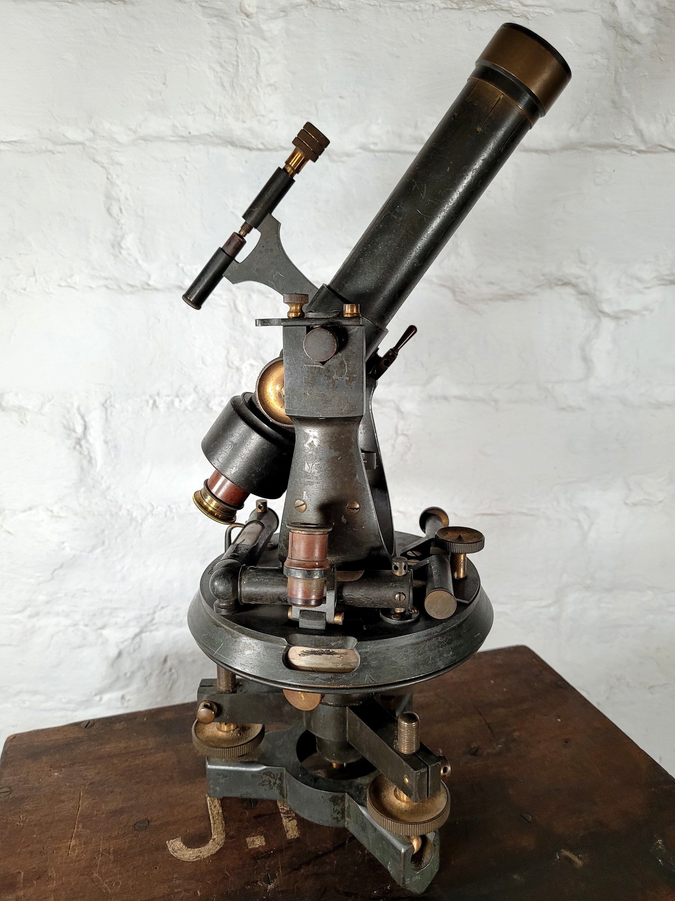 Vintage Stanley Theodolite in Orignal Wooden Box / Large Brass ...