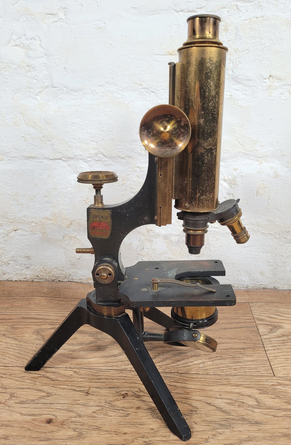 Antique Watson and Sons Brass Microscope / Vintage Brass - Etsy