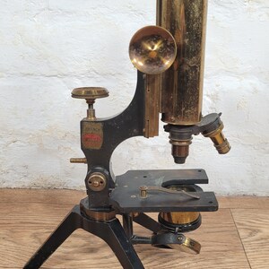 Antique Watson and Sons Brass Microscope / Vintage Brass Microscope by ...