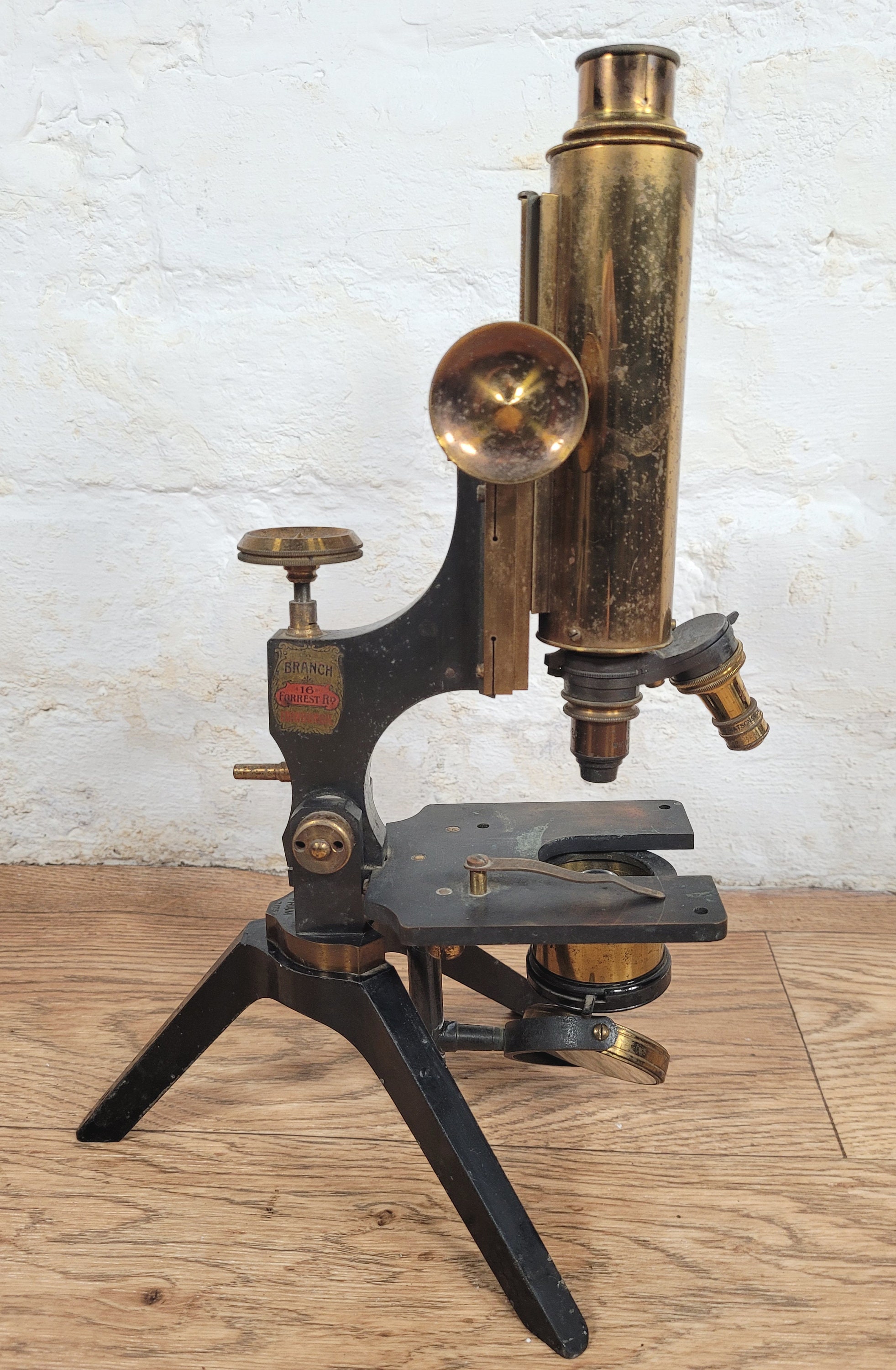 Antique Watson and Sons Brass Microscope / Vintage Brass - Etsy UK