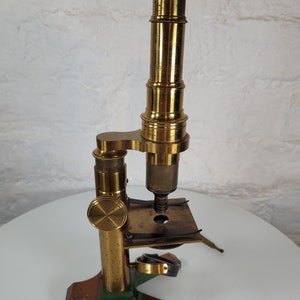 Antique Brass Student Microscope in Case / Antique Microscope ...