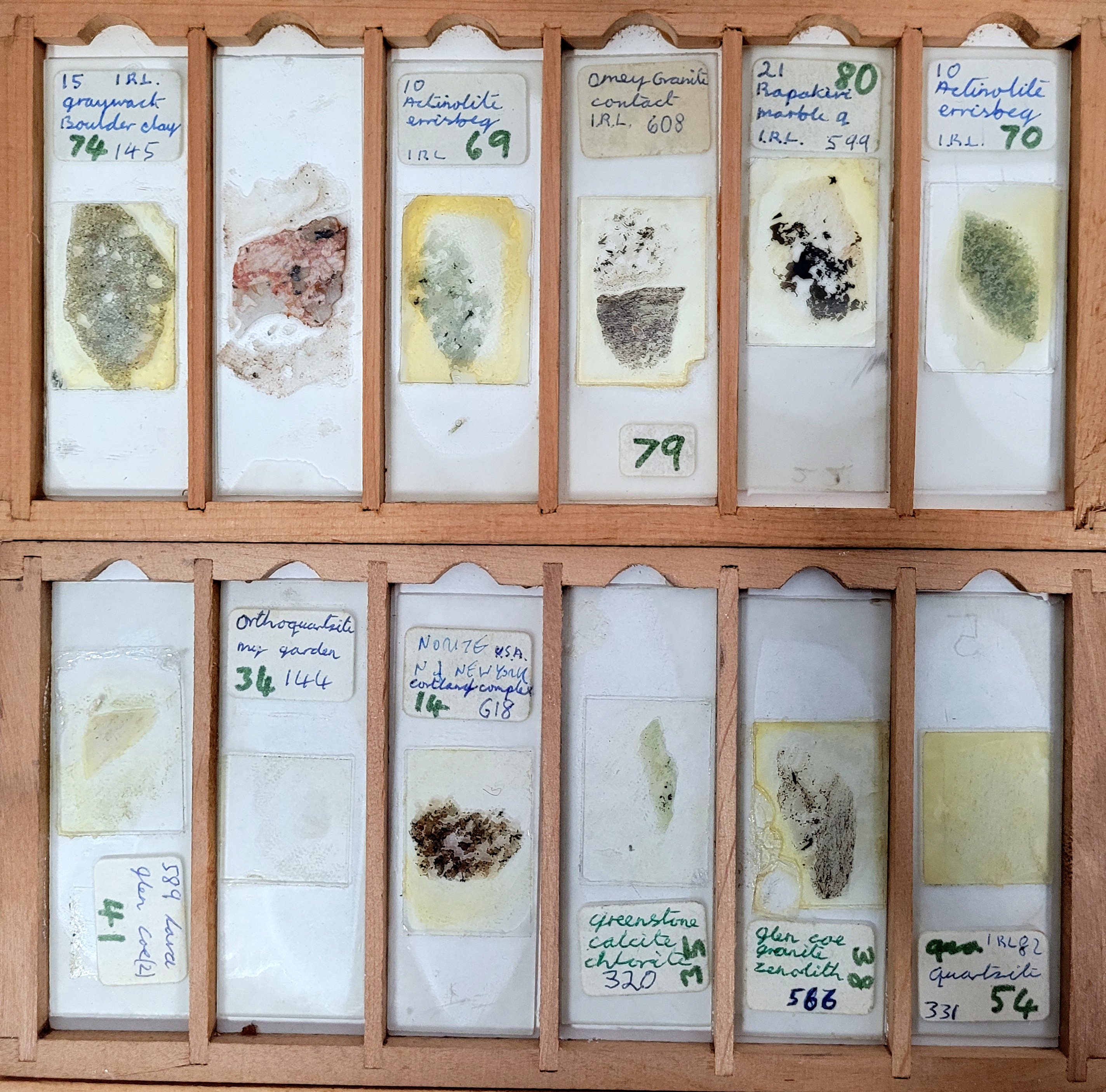 72 Vintage Geology Slides in Wooden Box / Petrology Microscope - Etsy