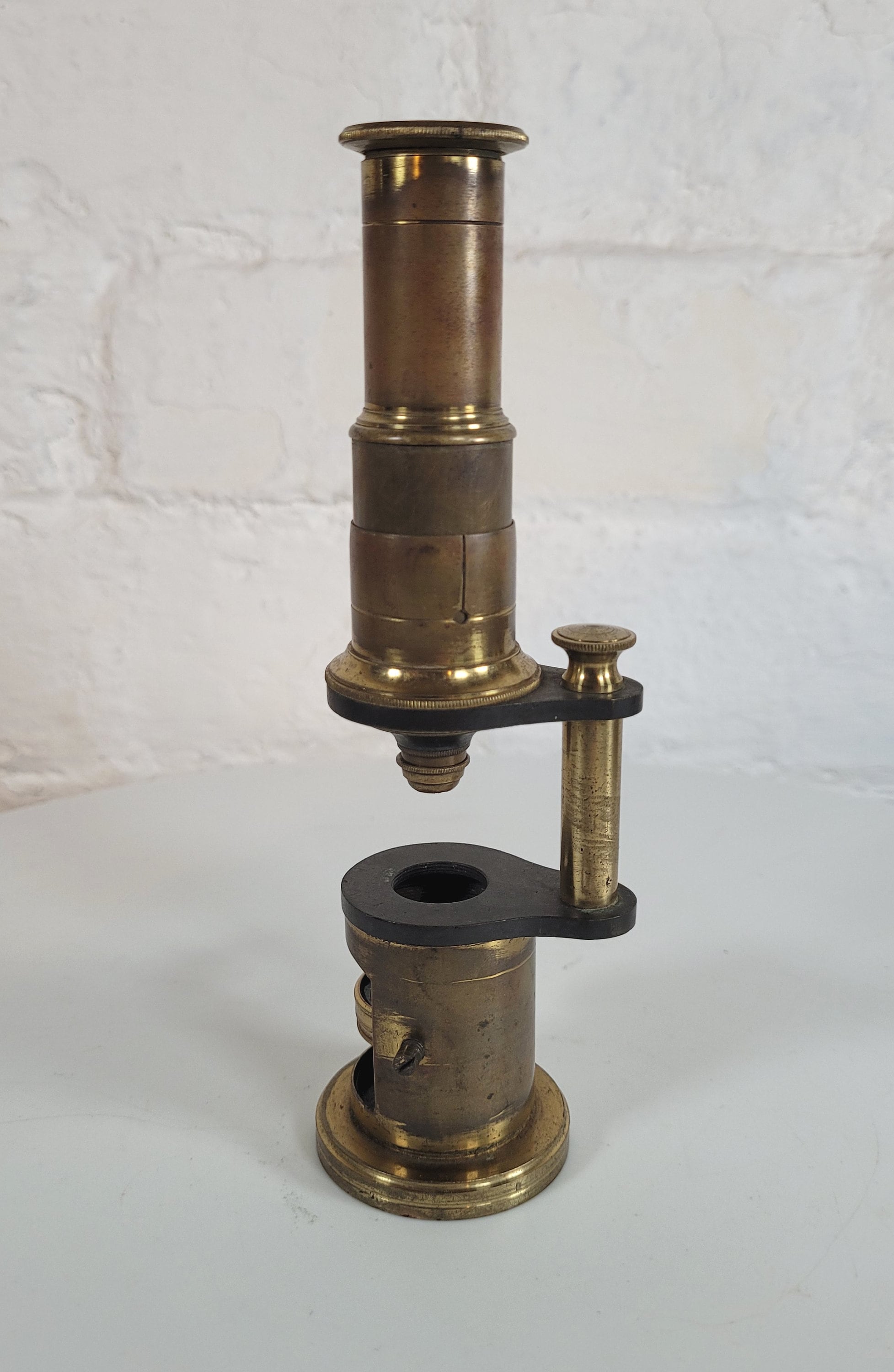 Antique Drum and Pillar Microscope / Victorian Brass Microscope / Old ...
