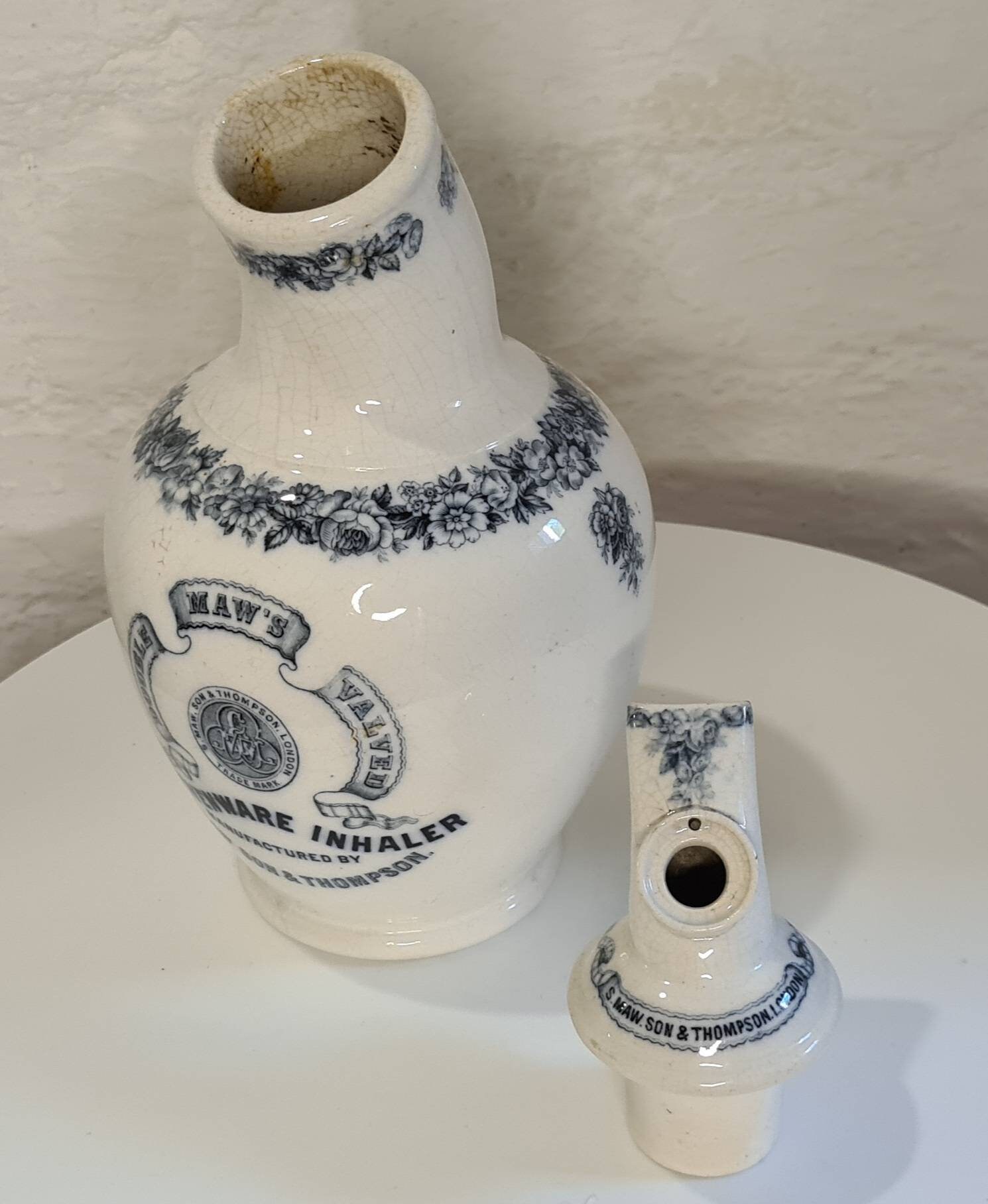 Antique Inhaler maw's Double Valved Earthenware - Etsy UK