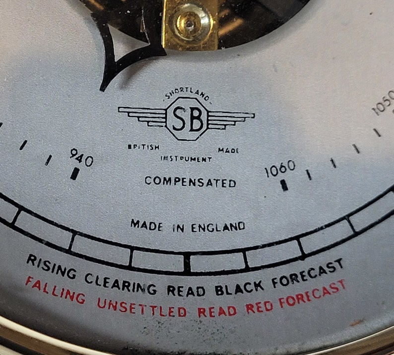 Vintage Circular Barometer / Vintage Wall Barometer / Starburst ...