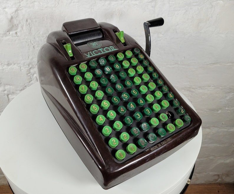 Antique Victor Mechanical Calculator / 1920's Accountancy Tool ...