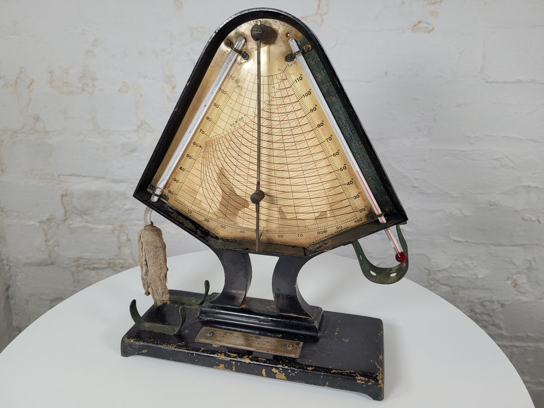 Antique Hygrodeik / Hygrometer / Antique Wet and Dry Thermometer ...