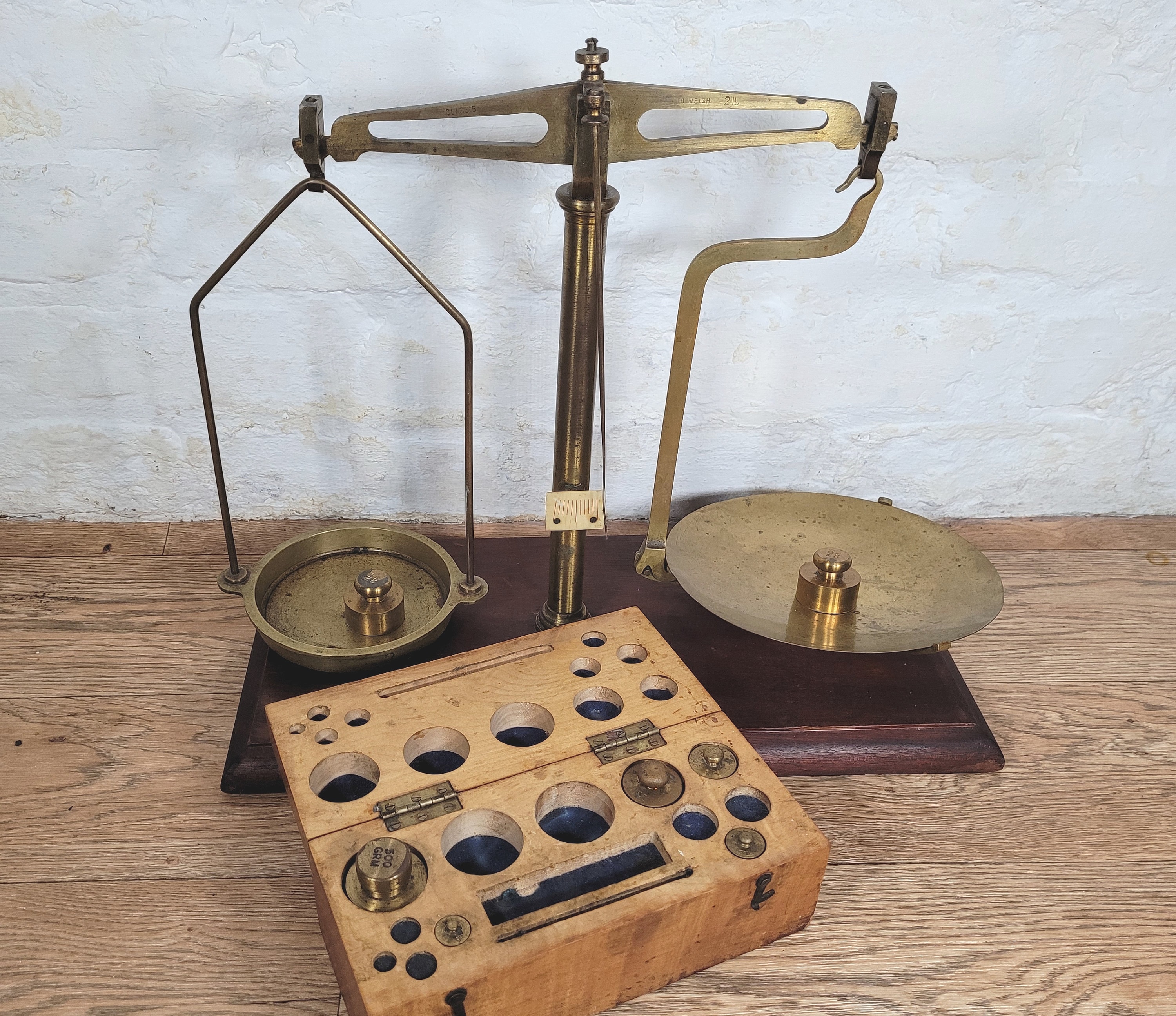 Antique Dakin Bros. Brass Chemist's Scales / Large Antique Scales ...
