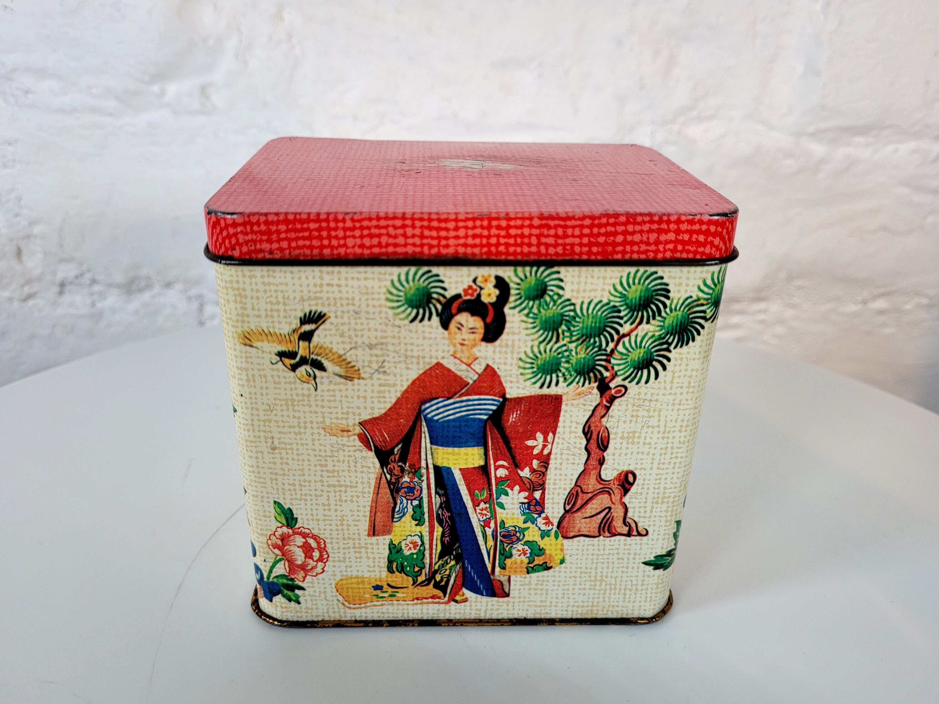 Vintage Chinese Tea Caddy / Chinese Tea Caddy / Mid - Century Kitsch ...