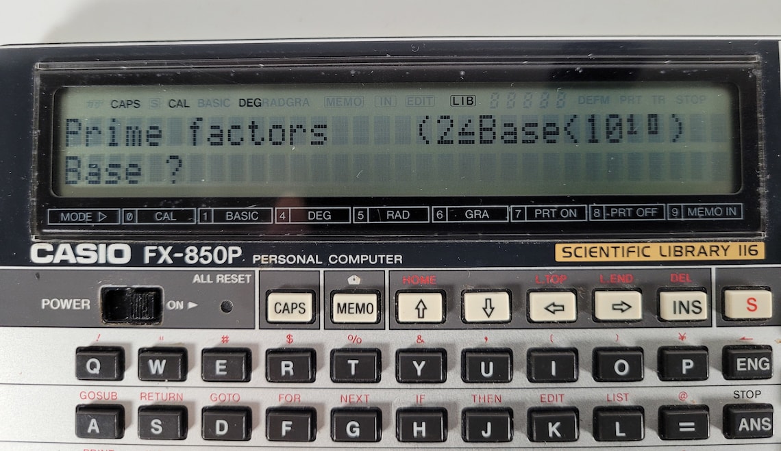 Vintage Casio FX-850P Personal Computer / Vintage Pocket Computer ...