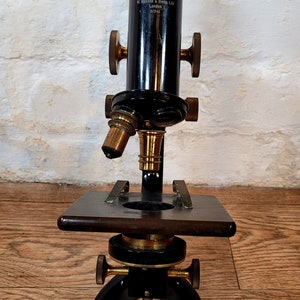 Antique Watson Microscope / Vintage Service Microscope / Large and ...