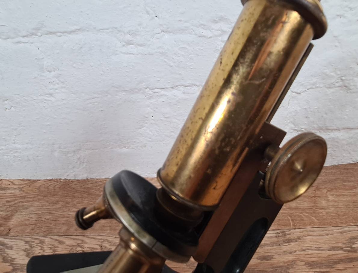 Large Antique / Vintage Brass Microscope by Bausch and Lomb - Etsy