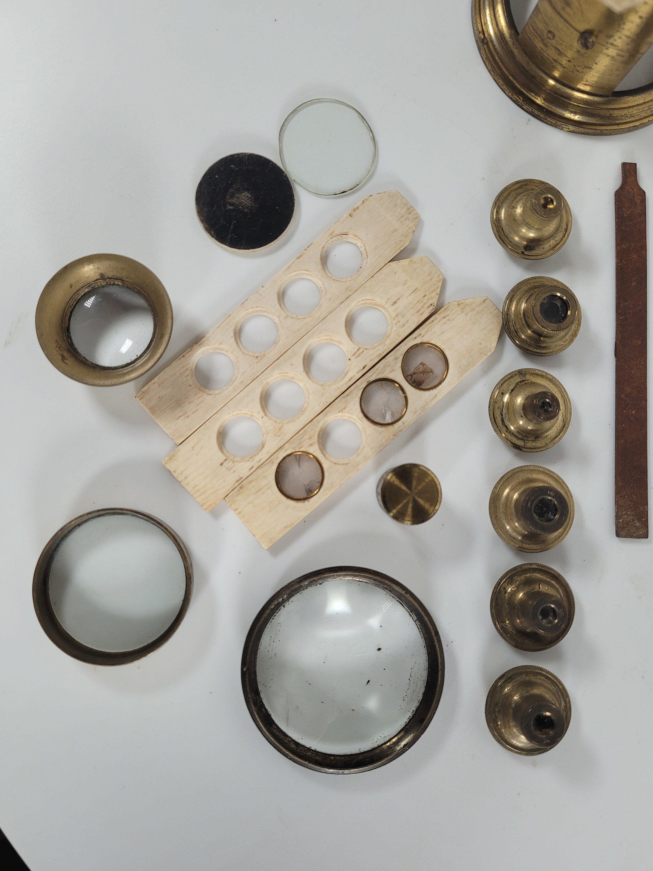 Antique Georgian Barrel Microscope / Antique English Drum Microscope ...