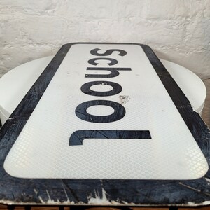 Vintage School Sign / Reflective Sign / Vintage Street Sign - Etsy