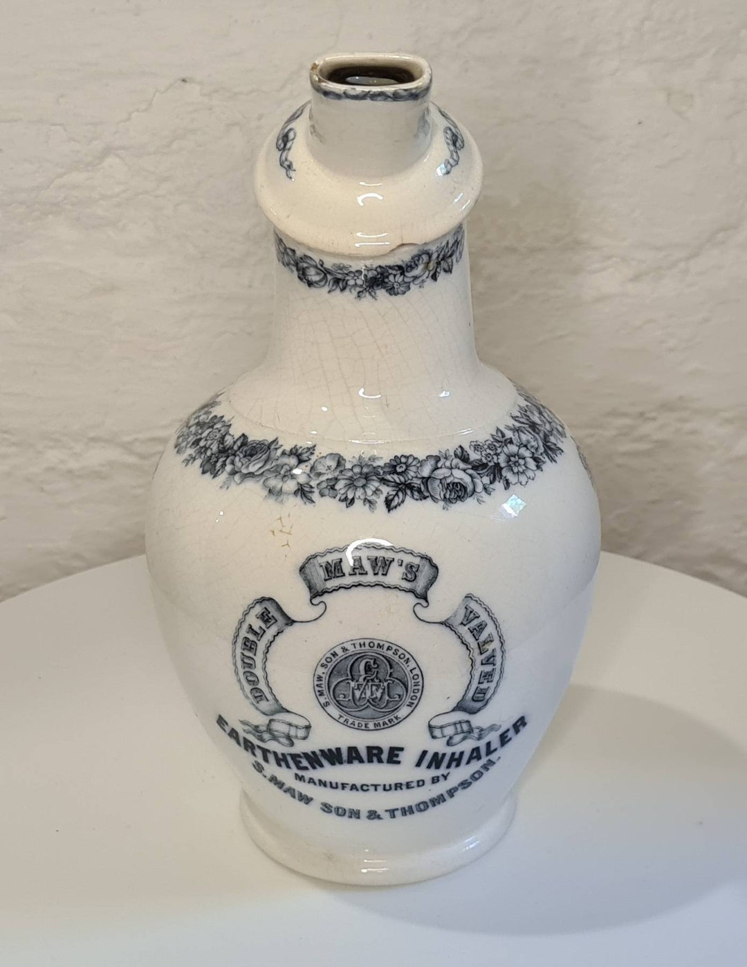 Antique Inhaler maw's Double Valved Earthenware Inhaler - Etsy UK