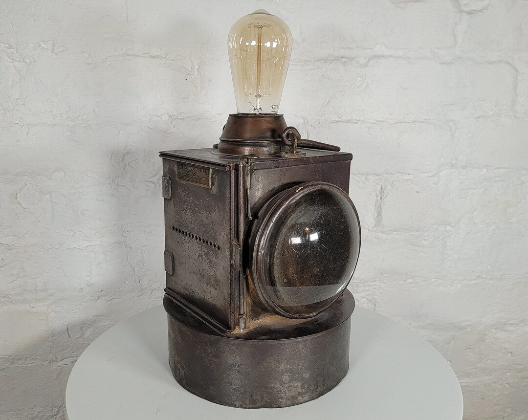 Antique Converted LNER Railway Lamp / Industrial Lamp / Edison Bulb - Etsy