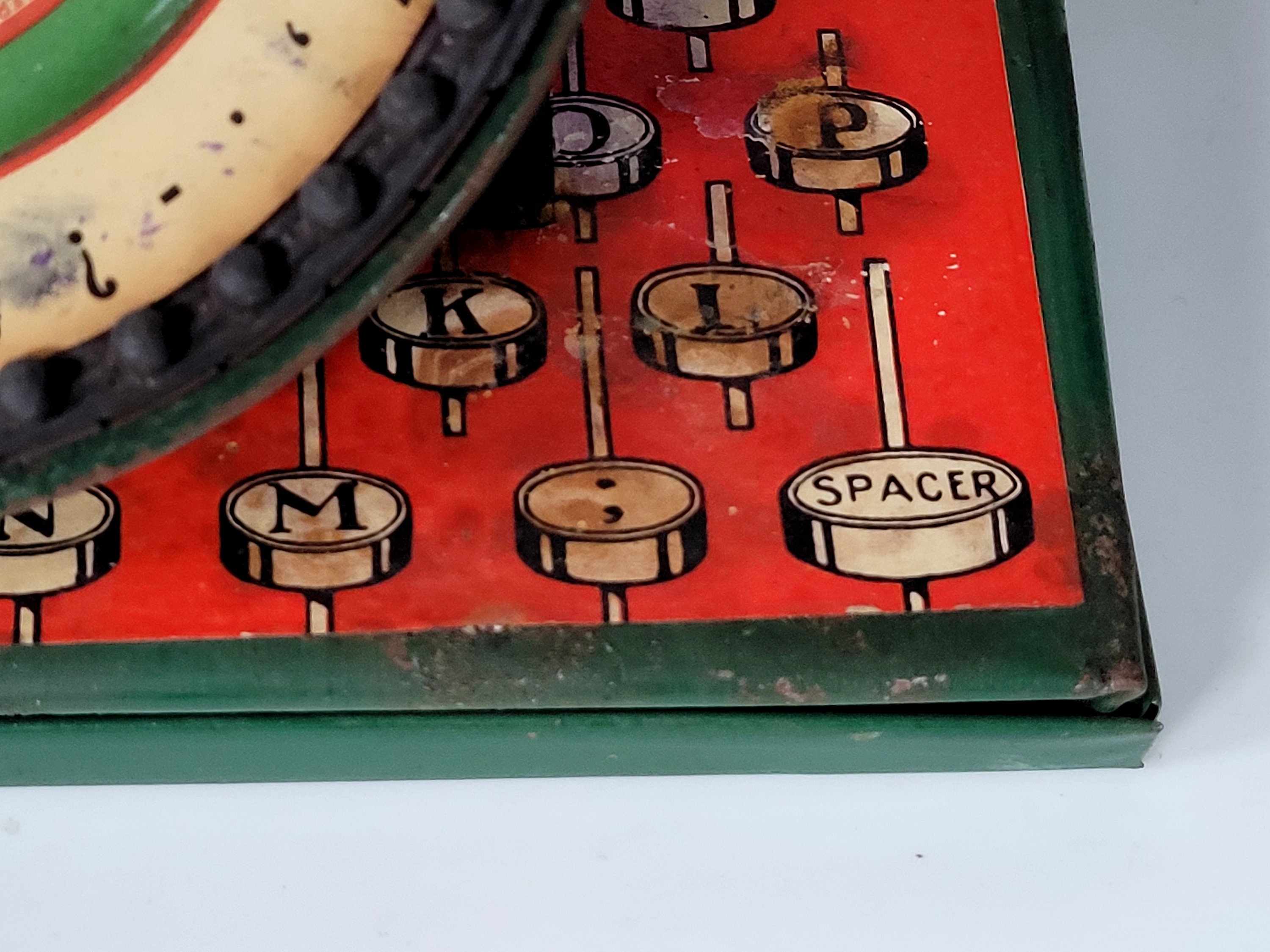 Antique Simplex Model A Typewriter in Original Box / Toy Typewriter ...