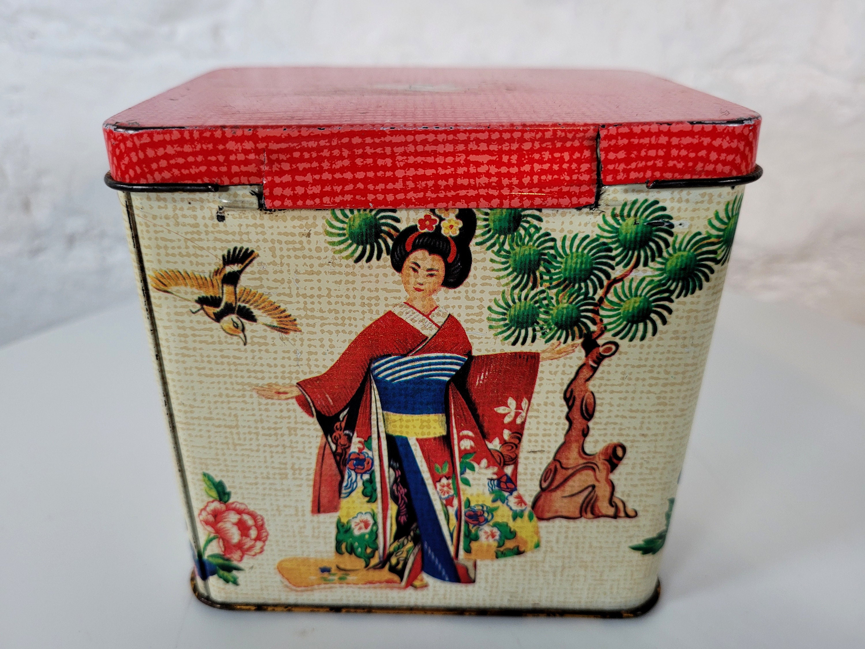 Vintage Chinese Tea Caddy / Chinese Tea Caddy / Mid Century Kitsch ...