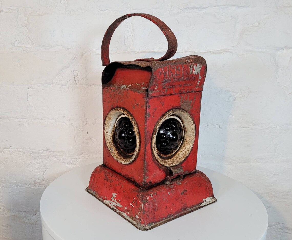 Vintage Road Safety Lantern / Mid-century Traffic Lantern / - Etsy UK