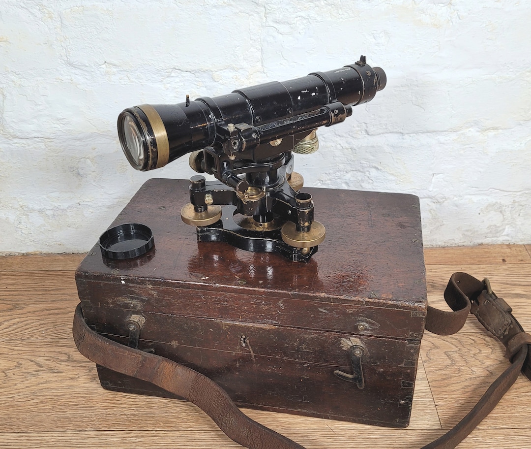 Vintage Surveyor's Level / Surveying Equipment With Box / Cooke ...