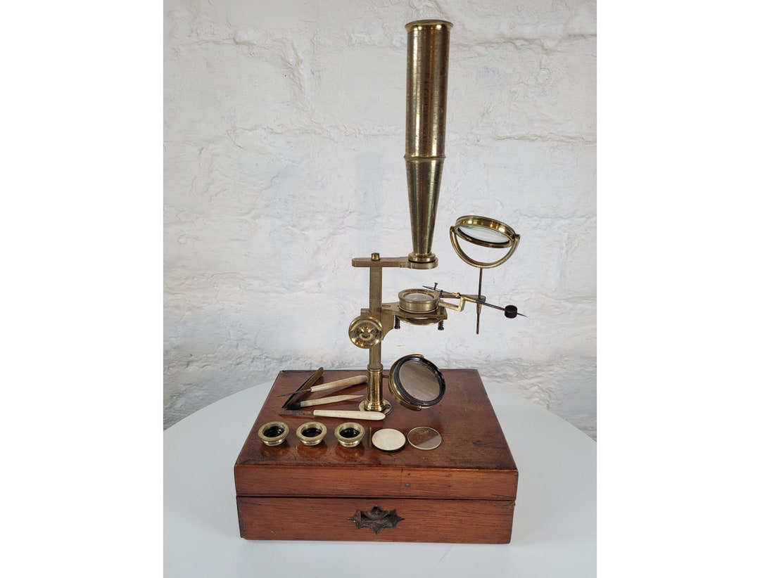 Rare Carry-gould Type Georgian Microscope / Antique Brass Microscope ...