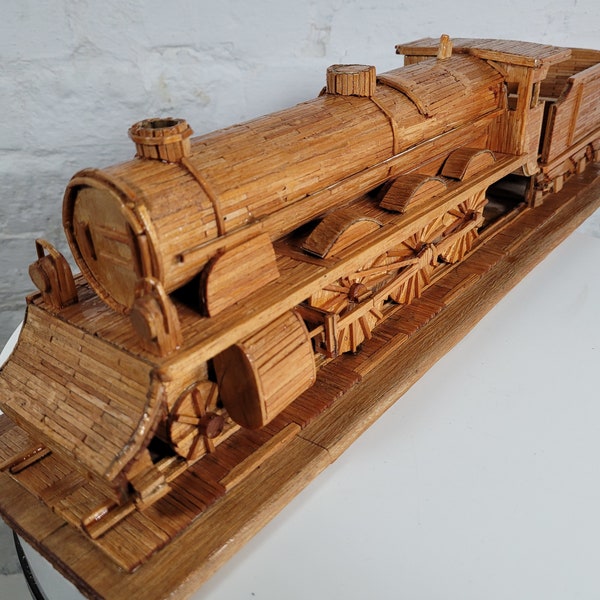 Wooden Train Model - Etsy