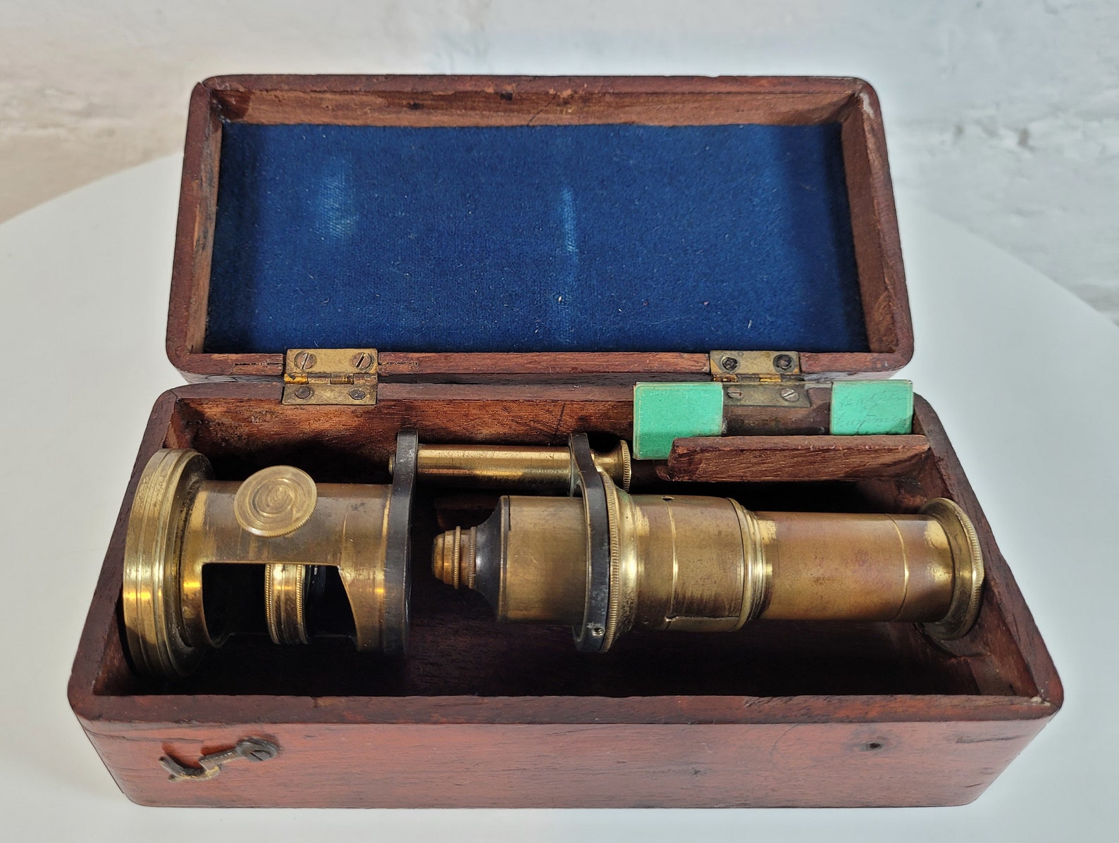Antique Drum and Pillar Microscope / Victorian Brass Microscope / Old ...