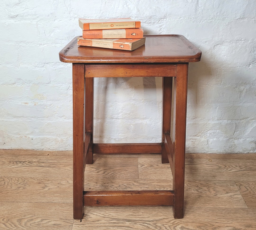 Antique Pine Kitchen Stool / Antique 1920's Stool - Etsy