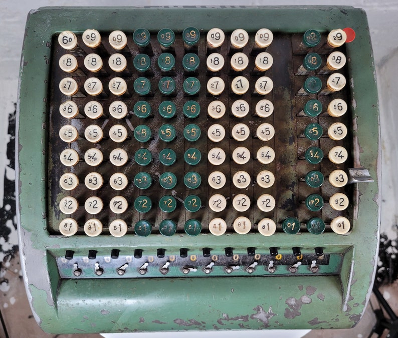 Mid-century Bell Punch Sumlock Comptometer / Vintage Mechanical ...