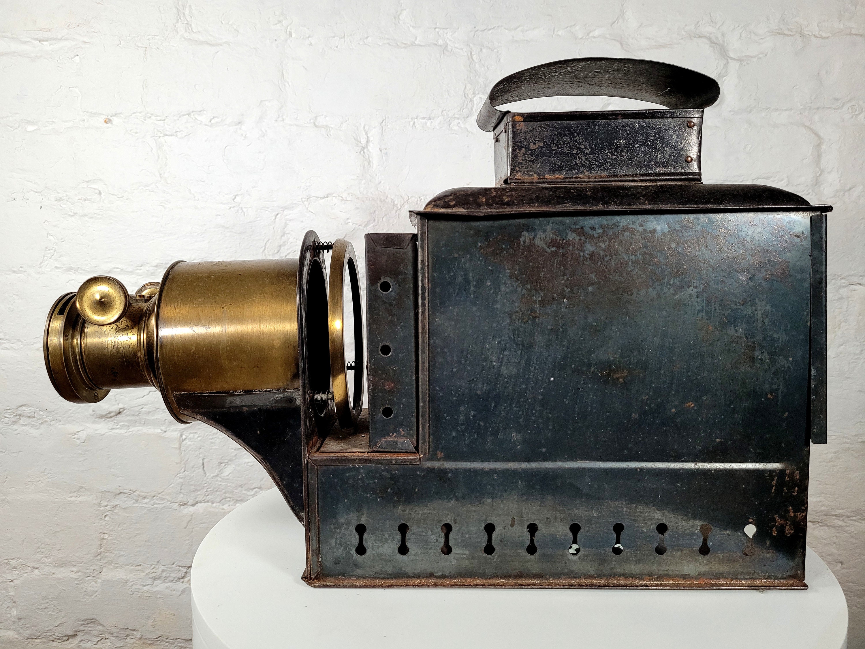 Victorian Magic Lantern in Original Wooden Case / Antique Pamphengos ...