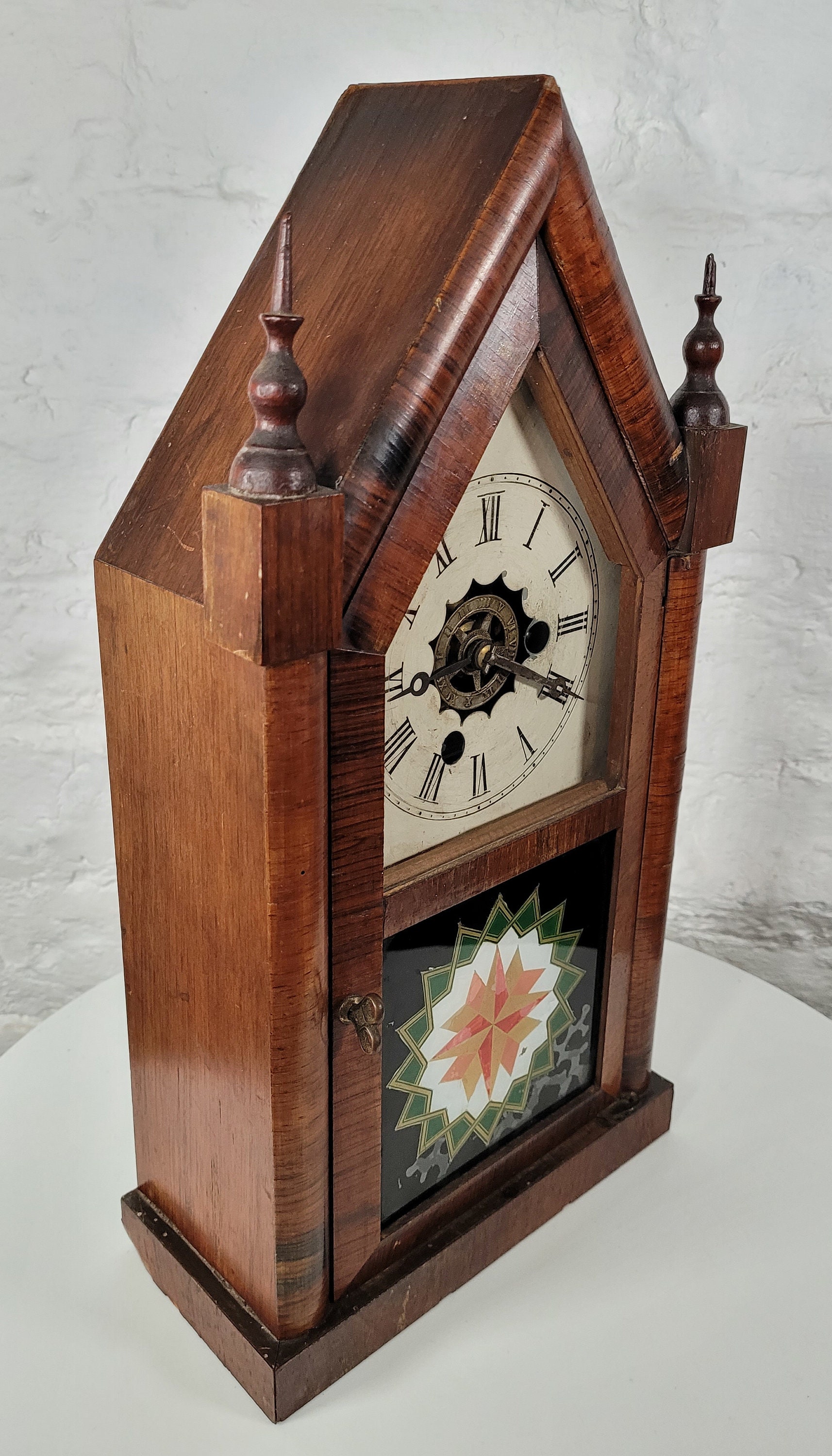 Antique American Gothic 30 Hour Clock by E.N. Welch of Forestville ...
