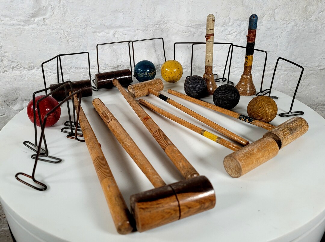 Vintage Table Croquet Set / Lawn Croquet / Vintage Games / Miniature ...