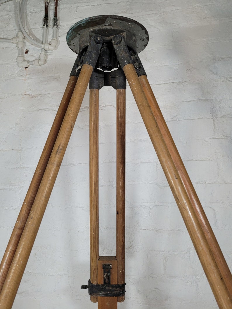 Vintage Wooden Tripod With Spirit Level / Surveyor's Tripod - Etsy