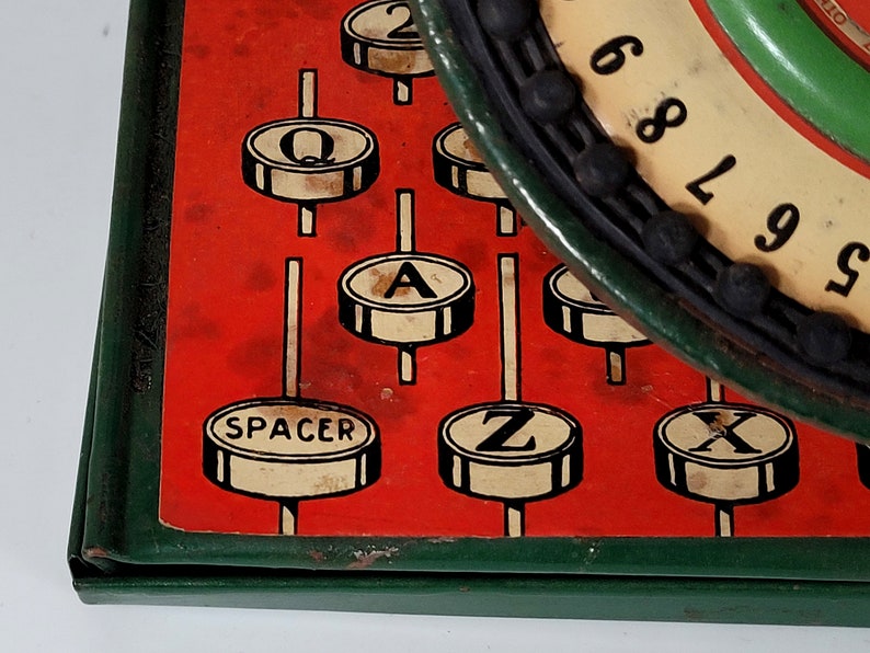 Antique Simplex Model A Typewriter in Original Box / Toy Typewriter ...