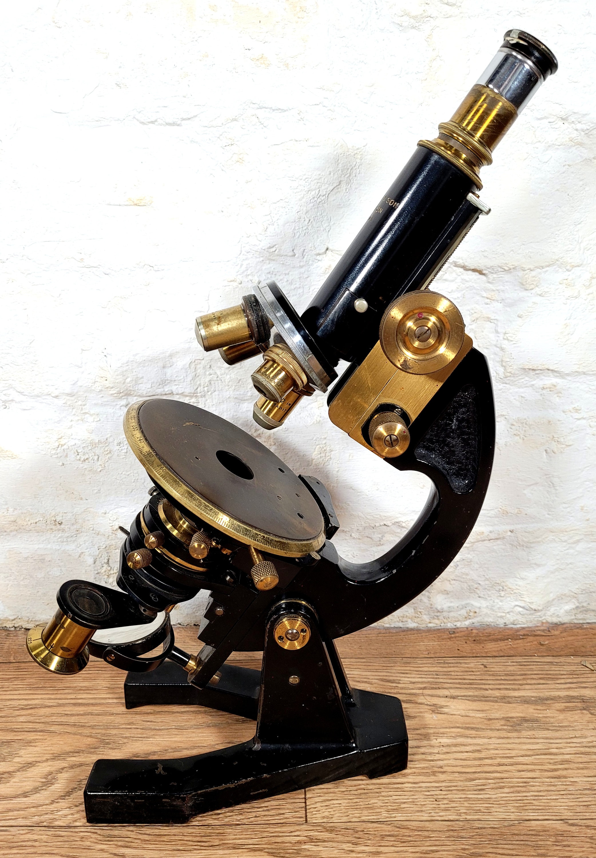 Antique J. Swift and Son Petrological Microscope / Antique Brass ...