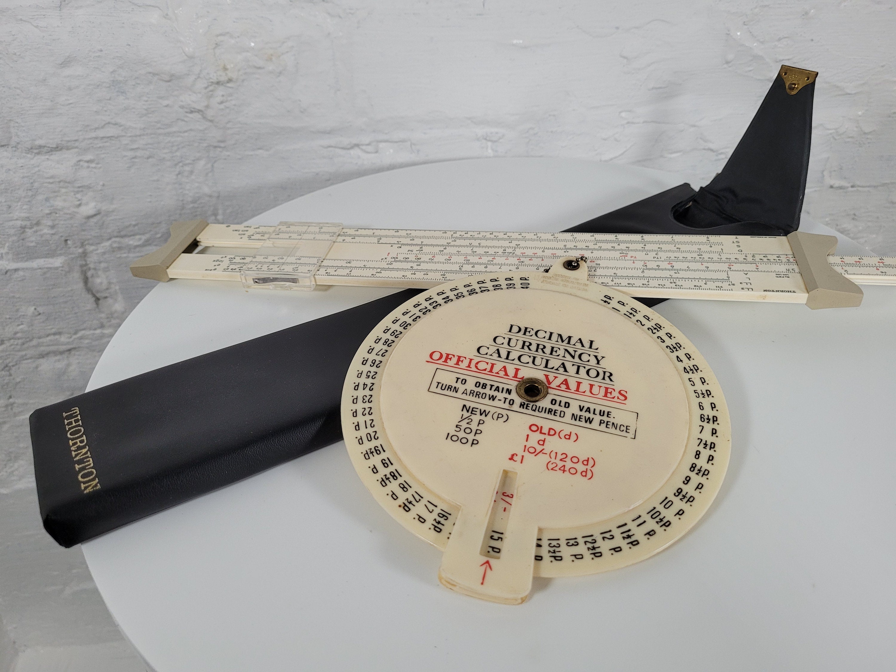 Vintage Slide Rule / Vintage Currency Calculator / Vintage Calculating ...