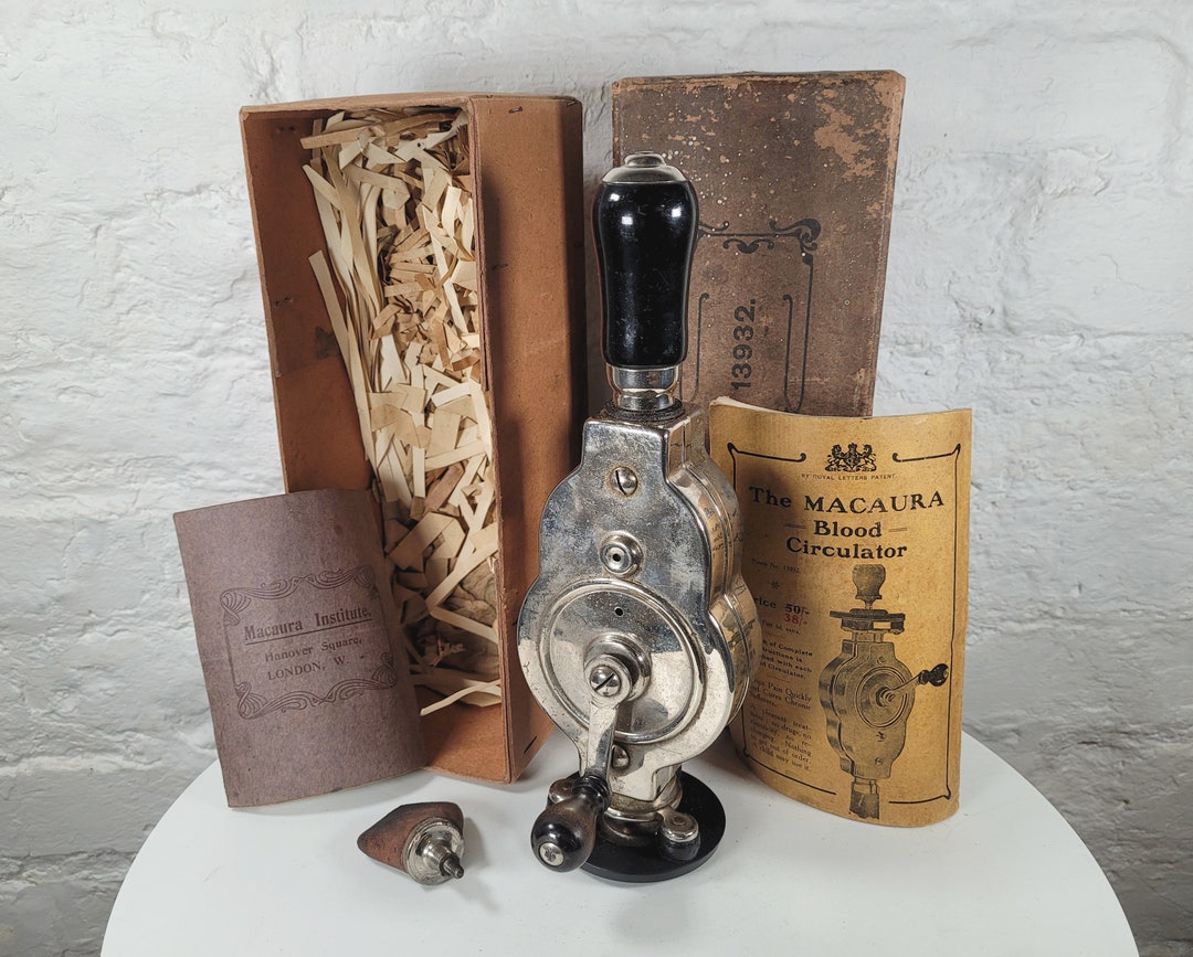 Antique Dr Macaura’s Blood Circulator With Original Instructions and Correspondence / Pulsocon ...