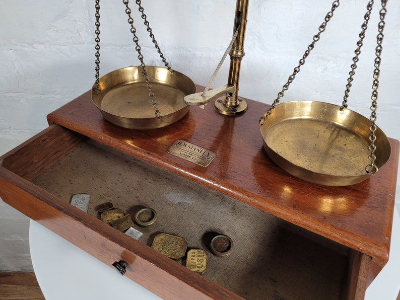 Antique HM Stanley Apothercary Scales / Antique Scales / Pan - Etsy