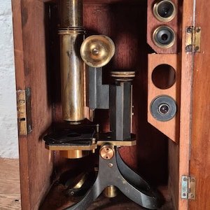 Antique Swift and Son Brass Microscope - Etsy UK