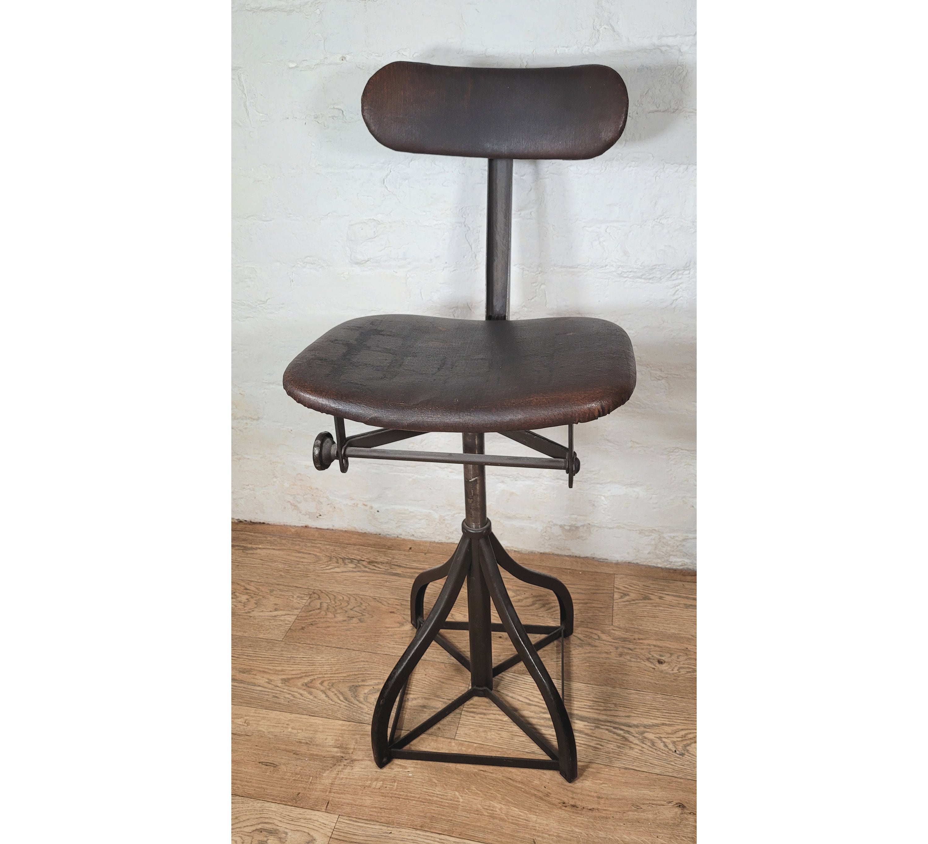 Vintage Leabank "energy Saving" Work Chair / Engineer's Stool ...