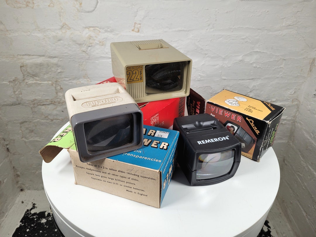 Three Vintage Slide Viewers / Vintage Slide Viewers With Original Boxes ...