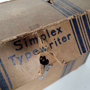 Antique Simplex Model A Typewriter in Original Box / Toy Typewriter ...