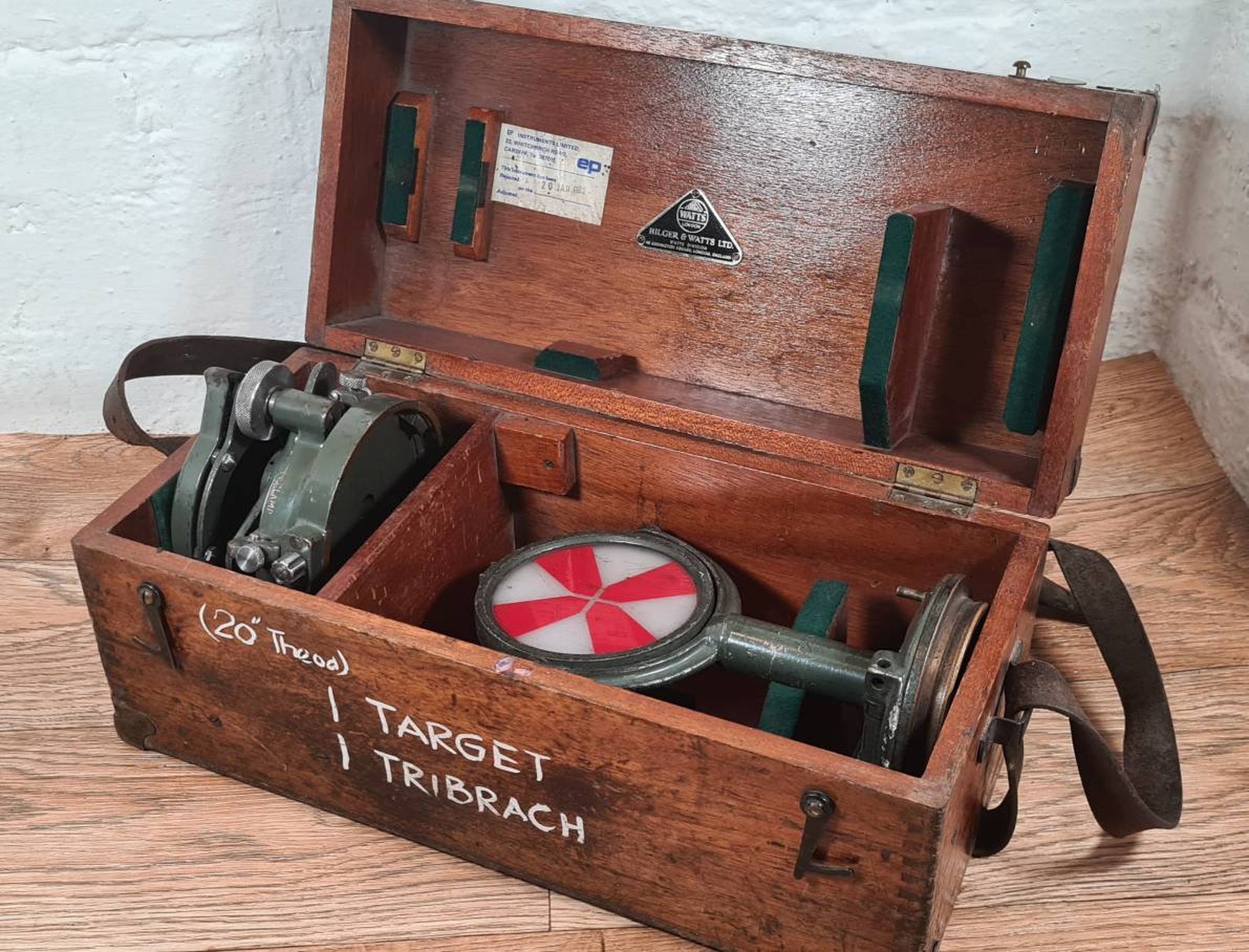 Vintage Surveyor's Theodolite Target / Vintage Hilger & Watts Surveyor ...